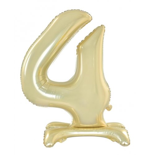 Number 4 Air-Filled Standing Balloon - Assorted Colours – Brighton ...