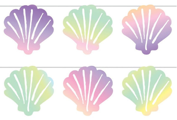 Mermaid Clam Shell Bunting 1.9m – Brighton Party Hut